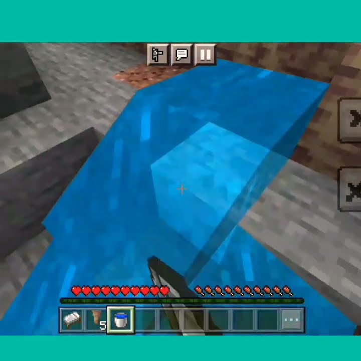 Minecraft water bucket clutch😈 - YouTube