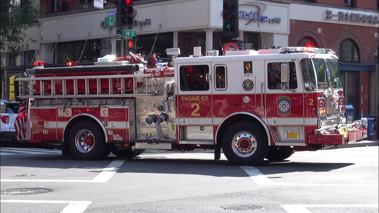 DC Fire and EMS Engine 2 and Truck 4 Responding - YouTube