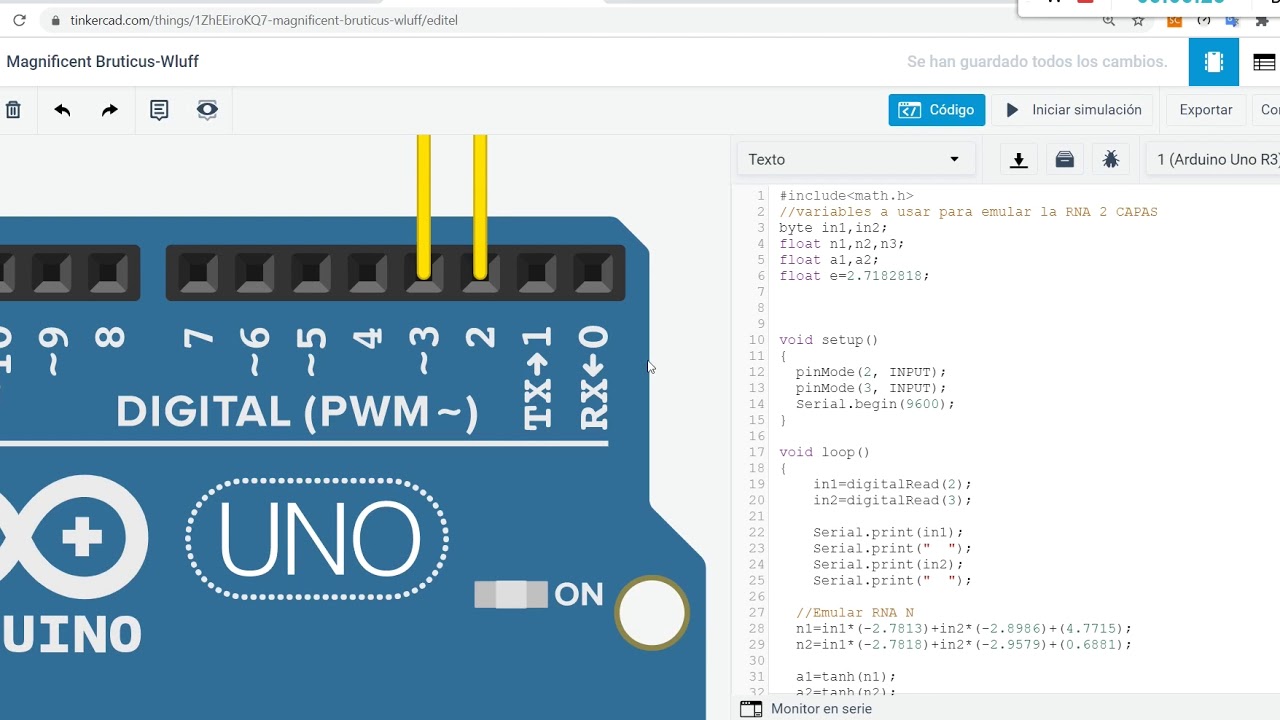 Entrenamiento y implementacion de una red neuronal de compuerta exor ...