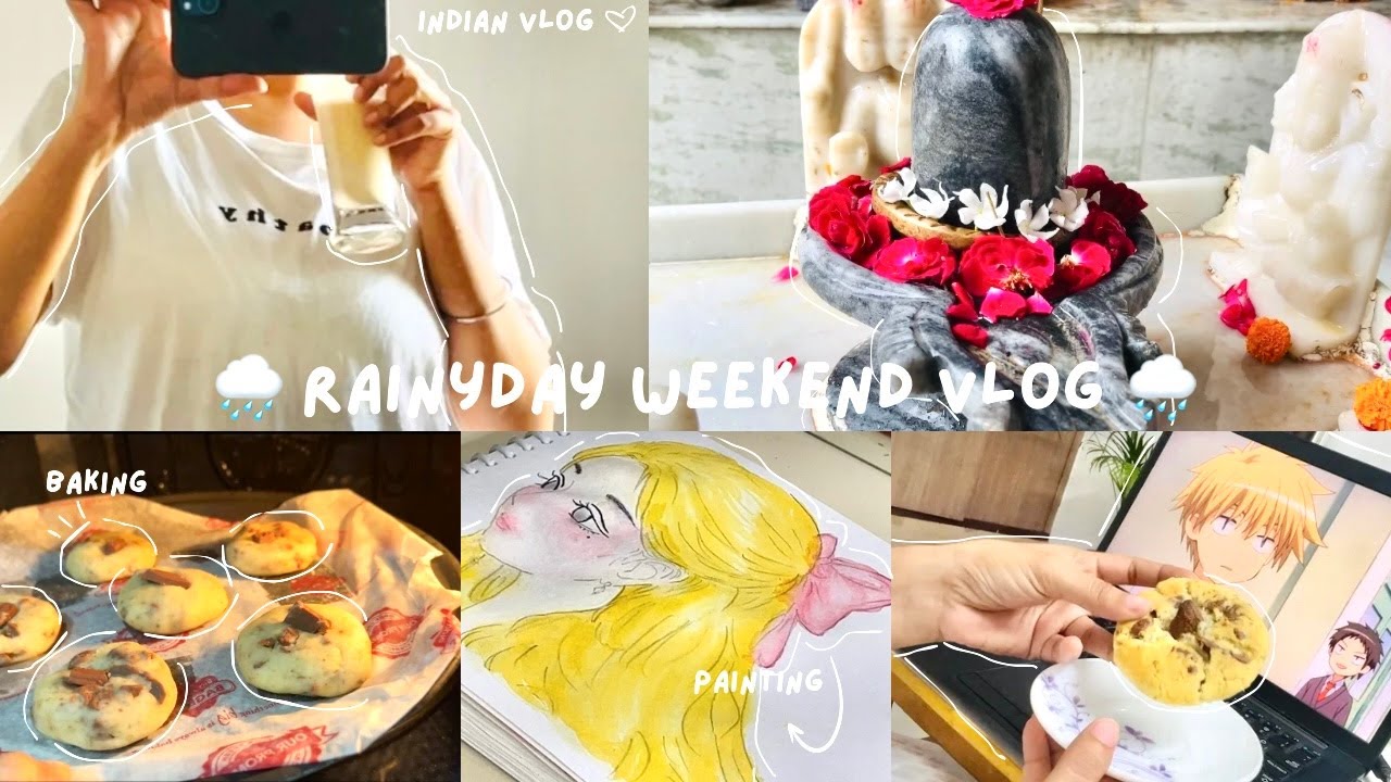 a rainy day weekend vlog 🍃🍧|| daybliss - YouTube