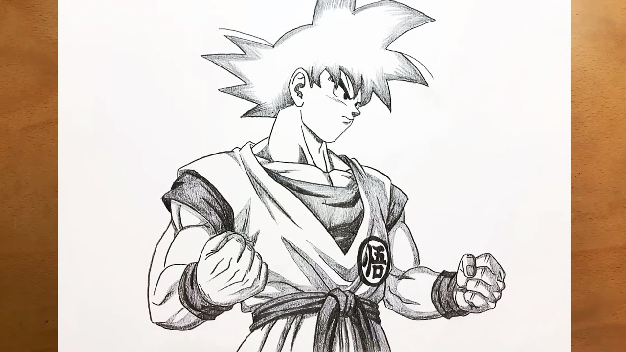 How to Draw Goku Step by Step Easy Anime Pencil Sketch - YouTube