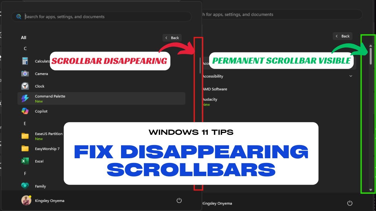 Windows 11 Tip: Stop Scroll Bars from Disappearing | Always Keep Scroll ...