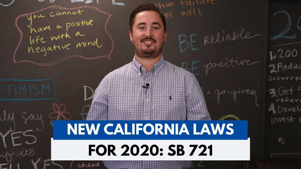 New California Laws for 2020: SB 721 - YouTube