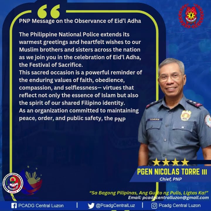 PNP Message on the Observance of Eid’l Adha - YouTube