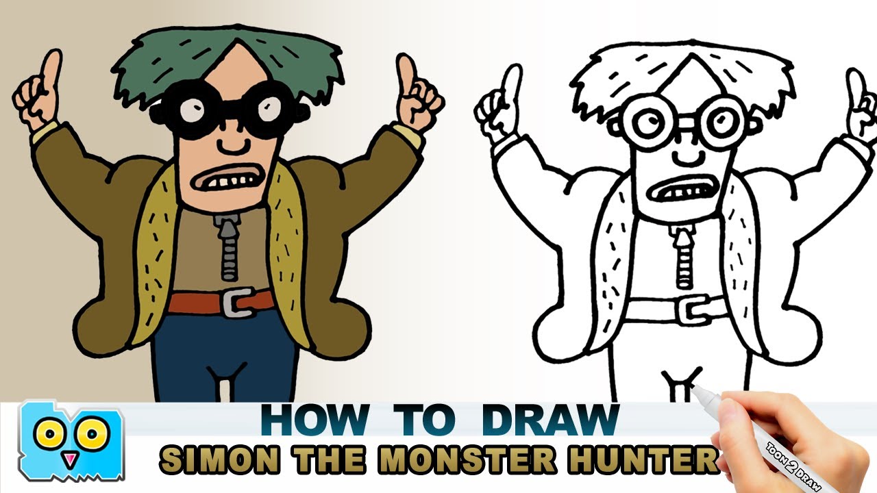 How to Draw Simon the Monster Hunter Aaahh!!! Real Monsters - YouTube