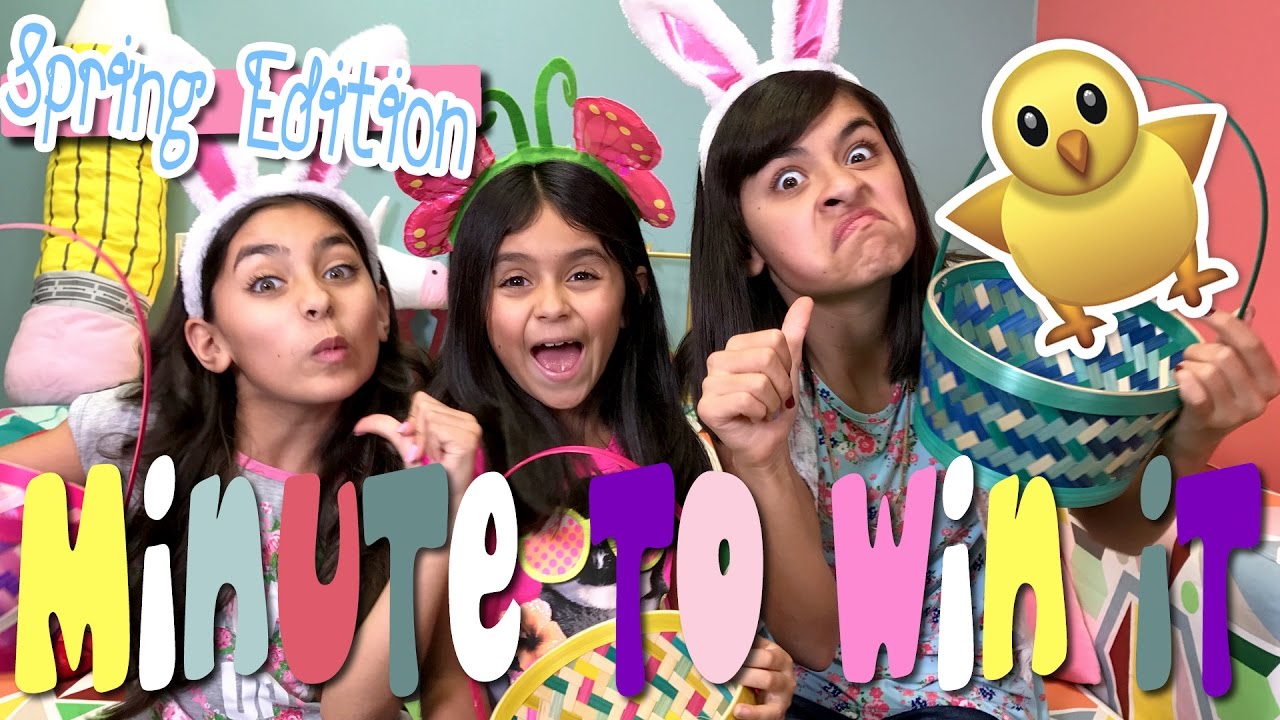 Minute To Win It - Spring Edition : CHALLENGES // GEM Sisters - YouTube
