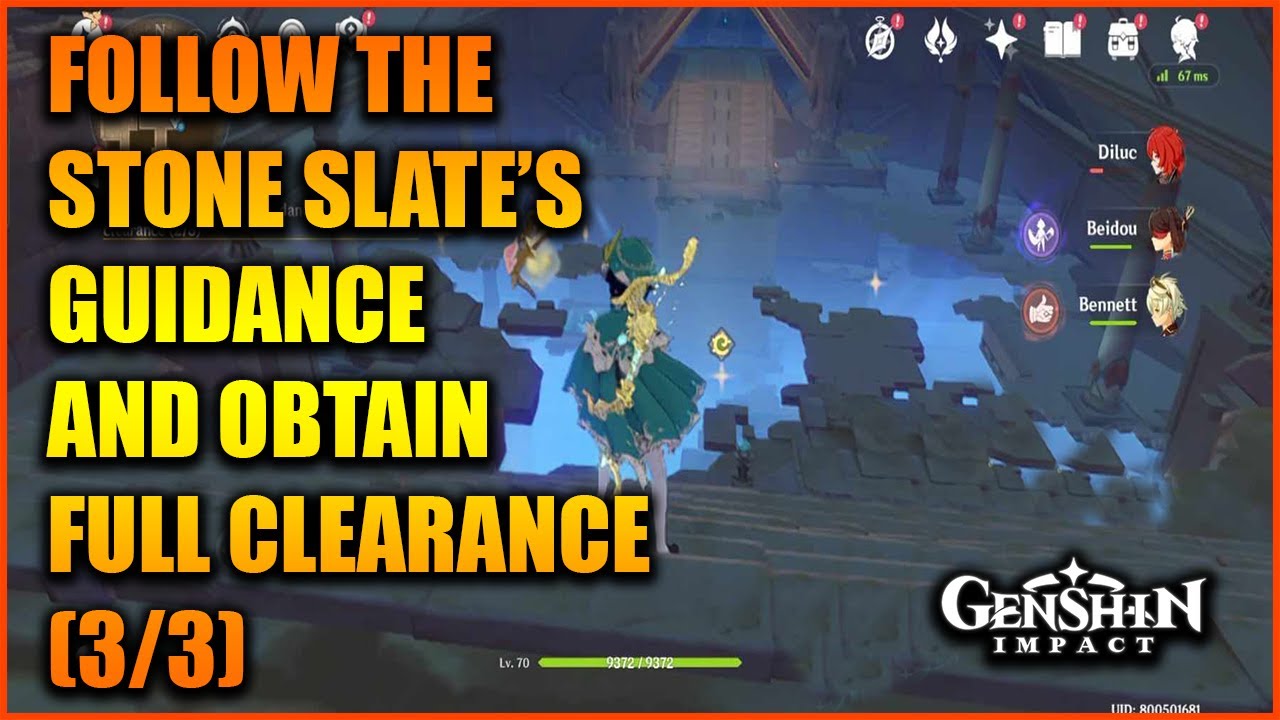 Follow the stone slate's guidance and obtain full clearance (3/3 ...
