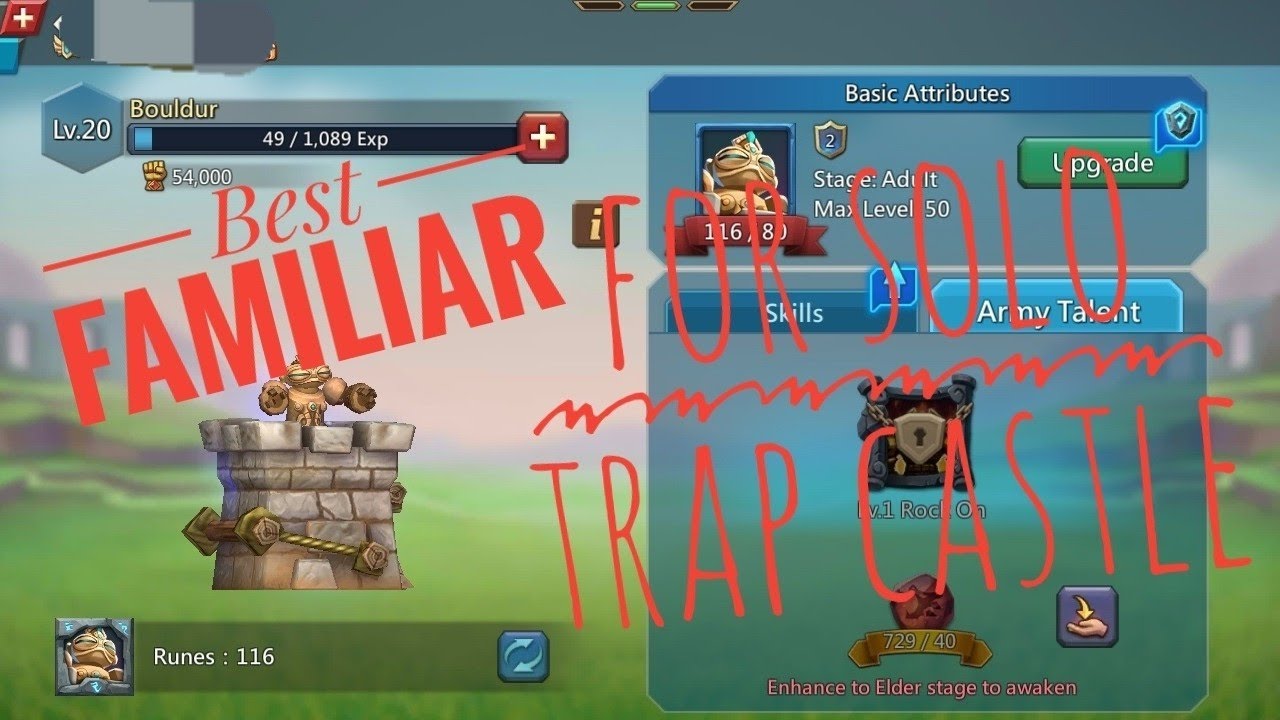 Best Familiar that is best for Solo Trap Castle | Solo Trap Requied ...