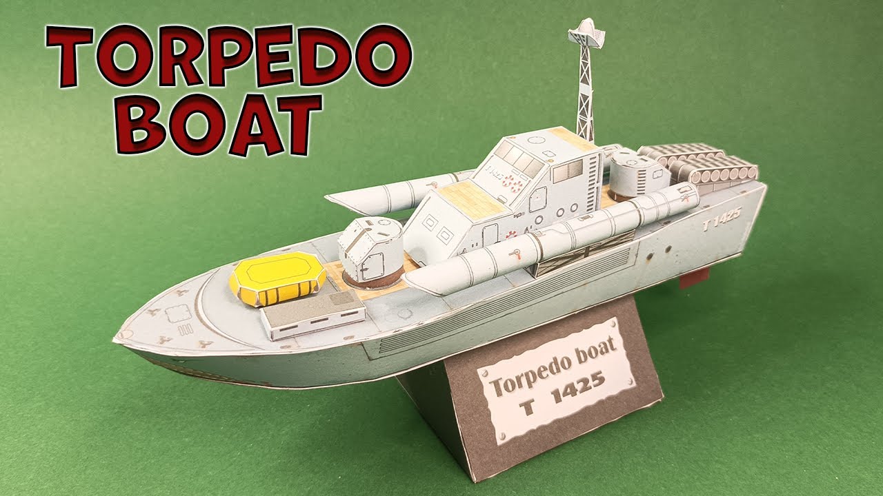 Torpedo Boat T1425 Paper Model | How to Make Paper Torpedo Boat | Paper ...