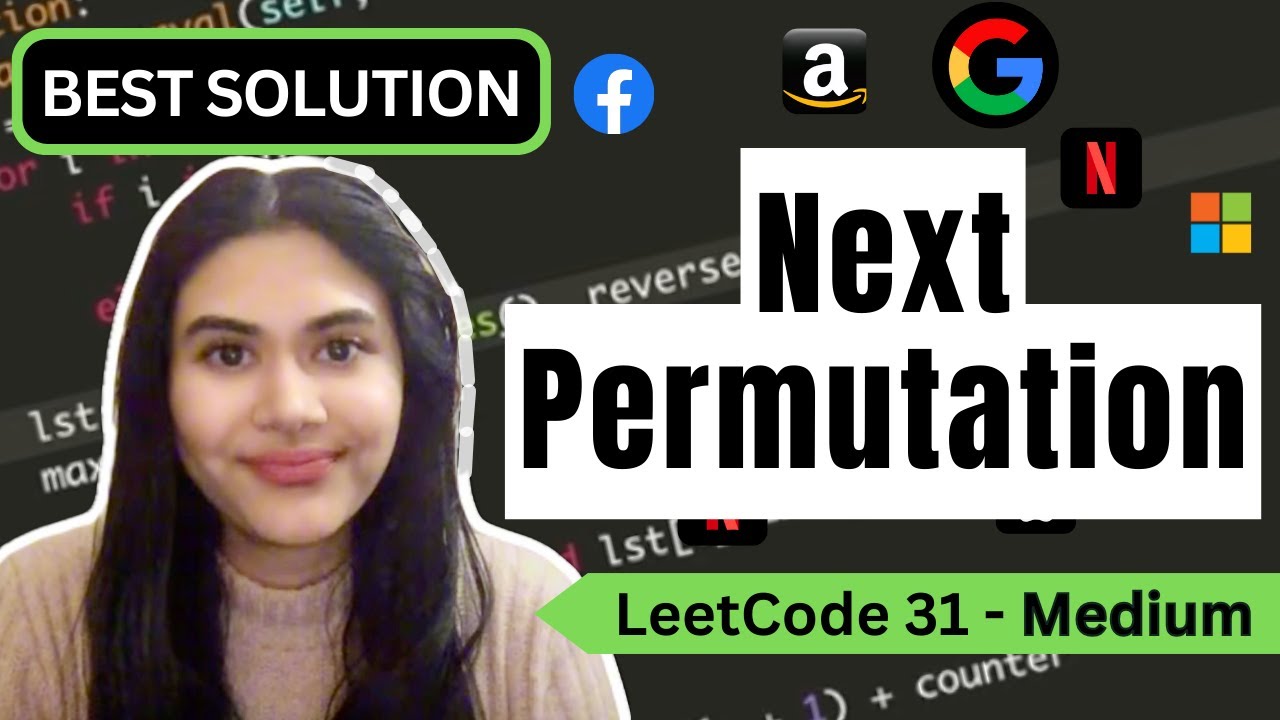 Next Permutation Leetcode 31 Python On Time And O1 Space Youtube