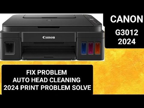 Canon Pixma G3012 Head Cleaning | Auto Head Cleaning | 2024 | Review ...