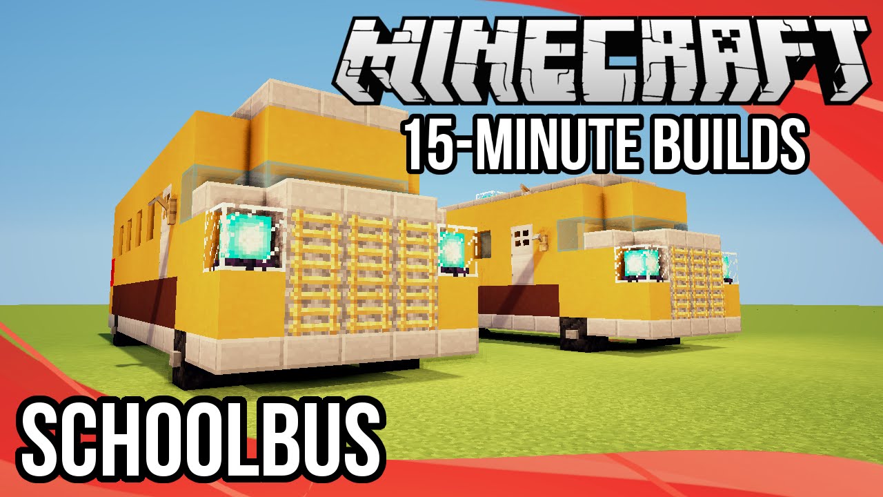 Minecraft 15-Minute Builds: Schoolbus - YouTube