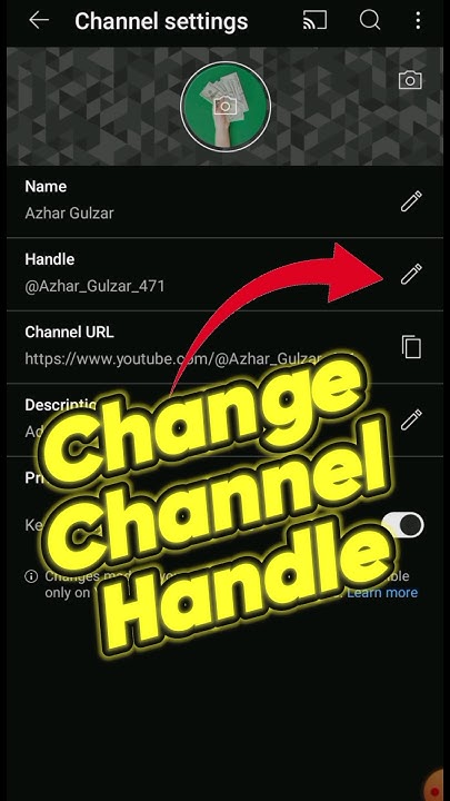 How to Change Your YouTube Channel Handle: A Quick and Easy Guide" #handle #shorts #azhar_tech ...