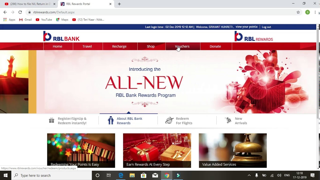 How to redeem RBL Credit Card Rewards Points | e voucher | Shopper Stop ...