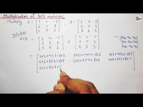 Matrix multiplication ll Multiplication of 3X3 matrices in hindi for ...
