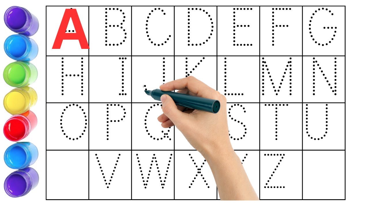 Fun and Educational Dotted Tracing for Kids , English Alphabet Writing ...
