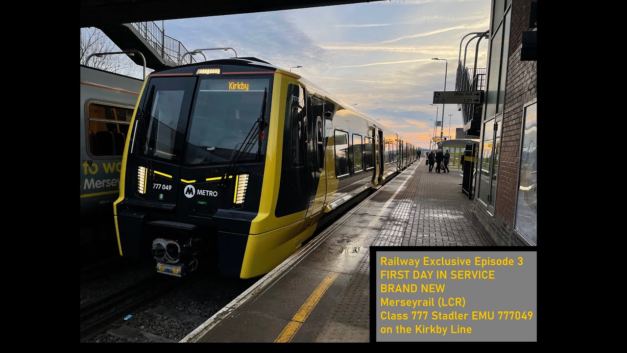 FIRST DAY IN SERVICE! BRAND NEW Merseyrail ( LCR ) Class 777 Stadler ...
