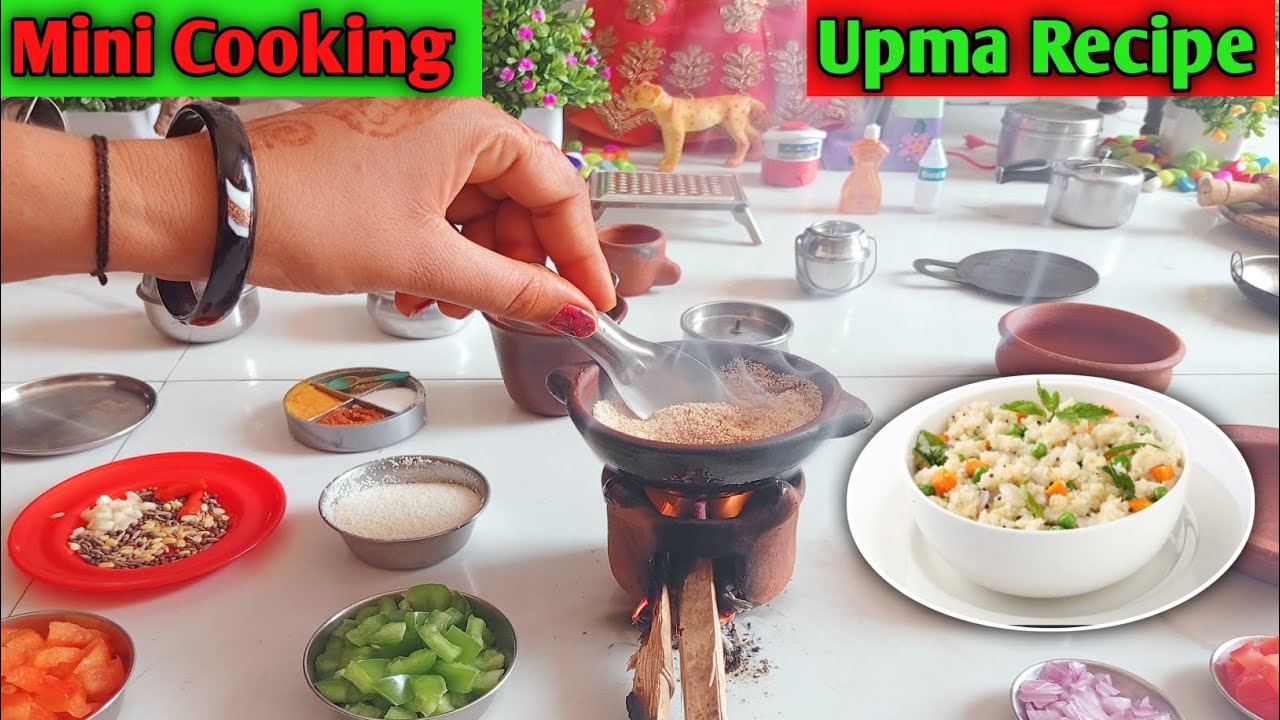 miniature-cooking-upma-recipe-mini-cooking-upma-kaise-banaye-gudiya