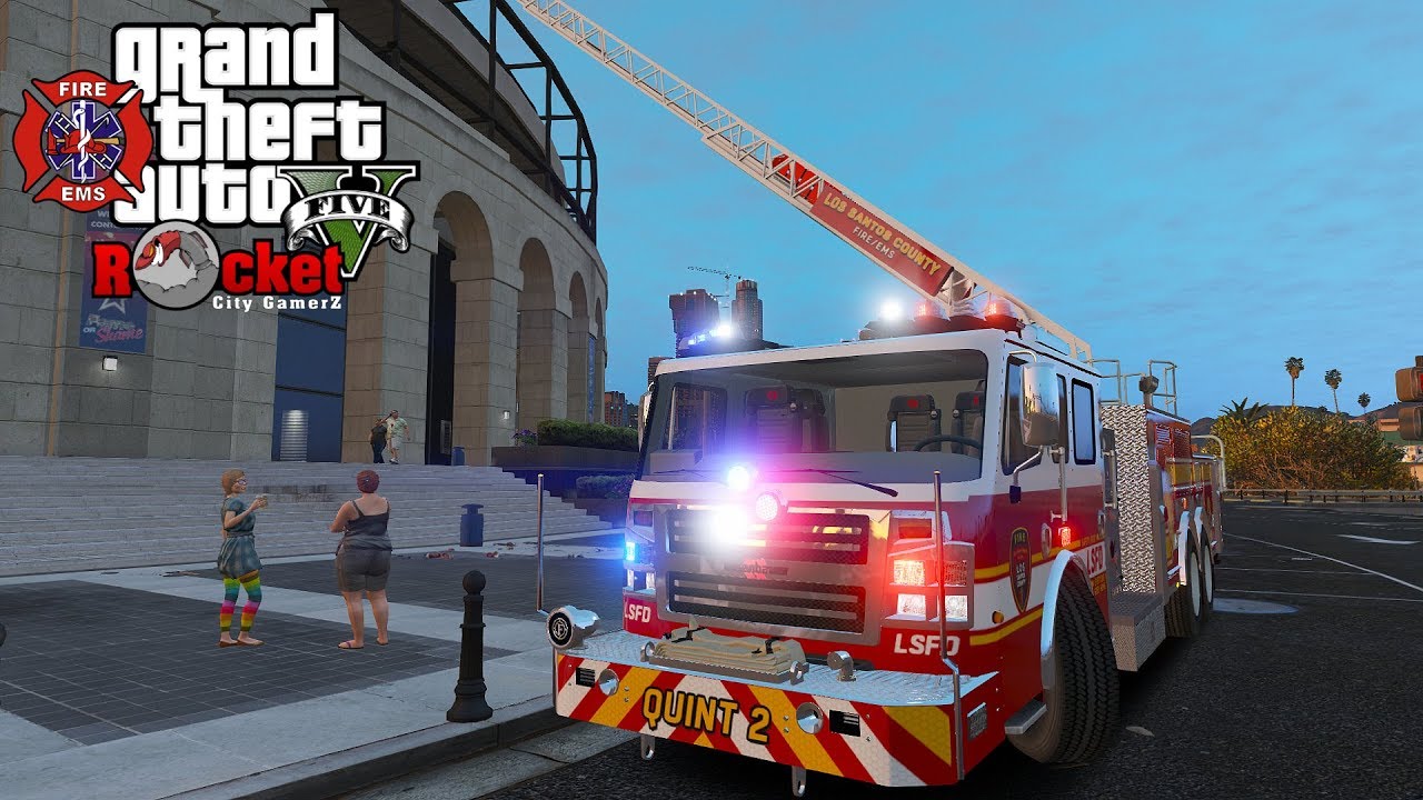 New Ladder Truck & Ambulances! EMS/Fire Rescue | GTA 5 LSPDFR (Agency ...