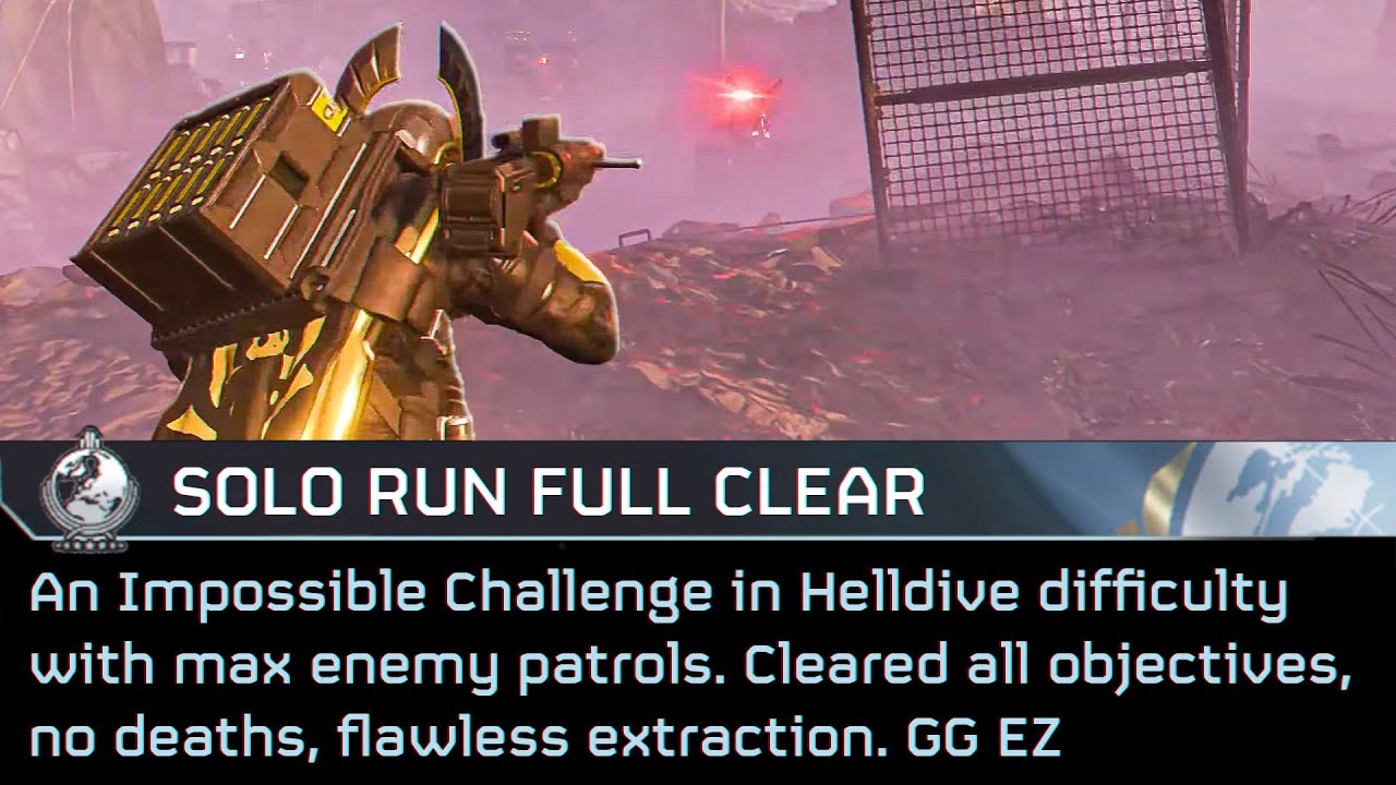 Helldivers 2: Solo Full Clear Challenge Accepted! - YouTube