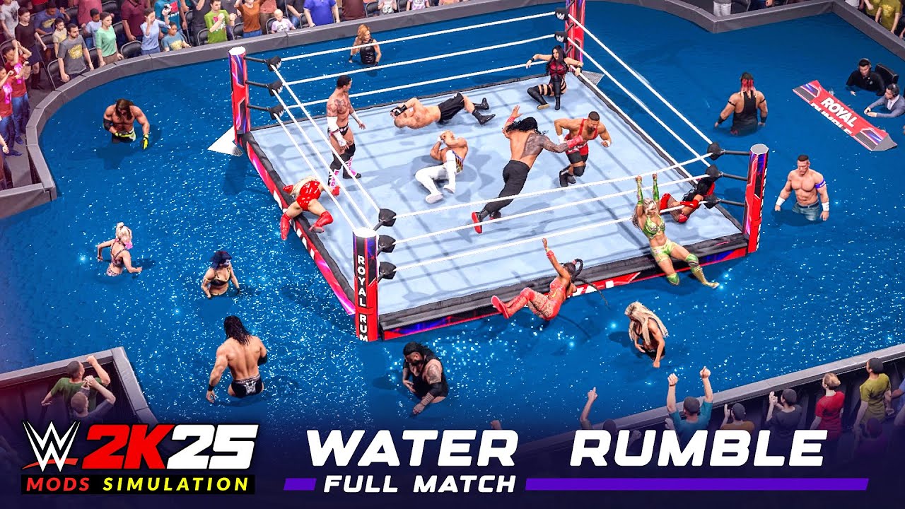 GAME-BREAKING MOD! 🤯 30-PERSON INTERGENDER ROYAL RUMBLE! 💦WATER FLOODED ...
