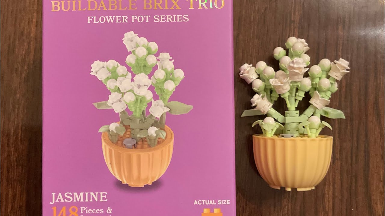 Let’s Build Micro Brix Jasmine | Buildable Brix Trio Flower Pot Series ...