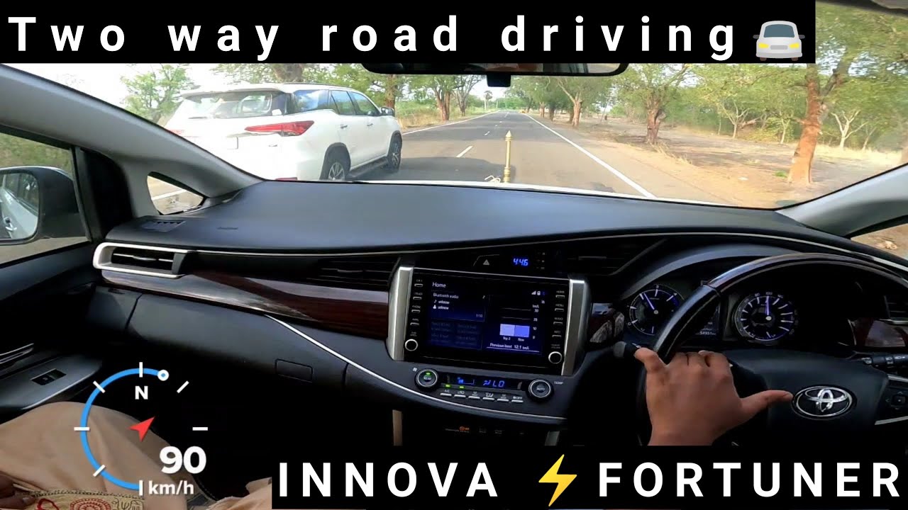 Innova🔥 vs 🔥 fortuner | Twoway road driving🚘|INNOVA FACELIFT DRIVING ...