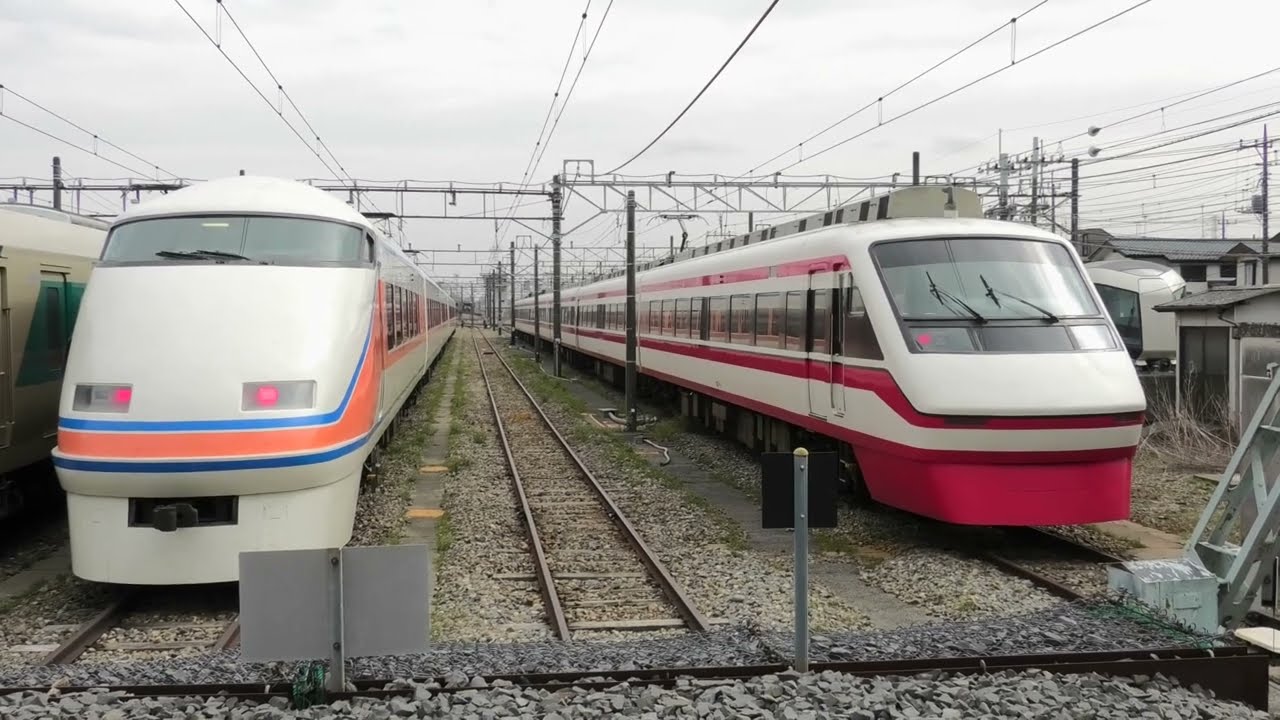 【東武100系スペーシア104F連結器を出して留置中】キカス偵察20220317【4K】 - YouTube