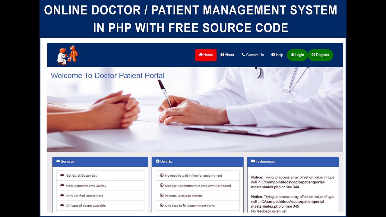 Complete Patient And Doctor Management System Project In Php Mysql Free Source Code Download