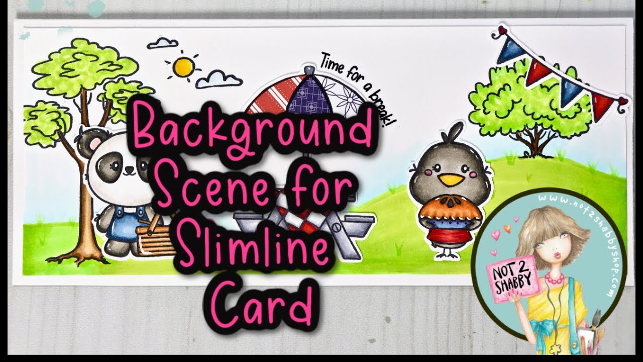 How to create a simple background scene for your cardmaking - YouTube