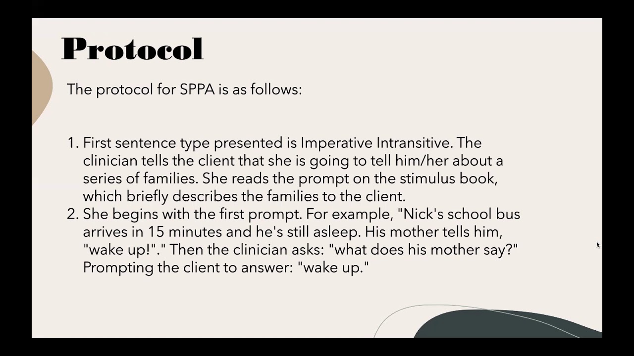 Sentence Production Program for Aphasia (SPPA) - YouTube