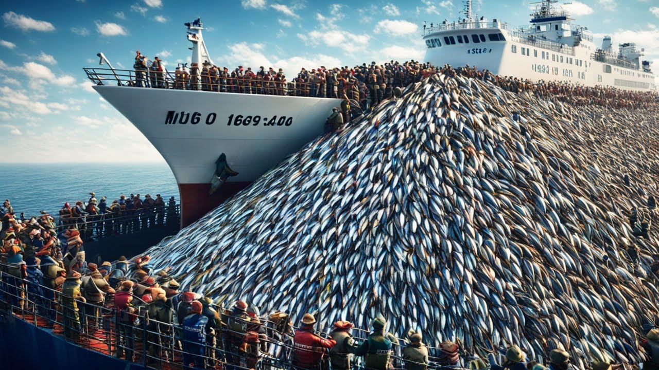 Catching and processing hundreds of tons of fish on modern ships, the ...