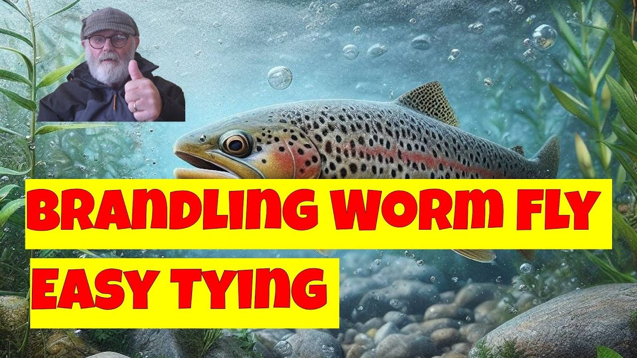 Flies for trout fishing (Brandling worm fly tying tutorial) - YouTube