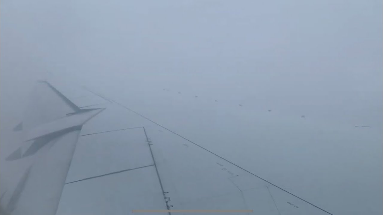 747 Low visibility landing at JFK airport - YouTube
