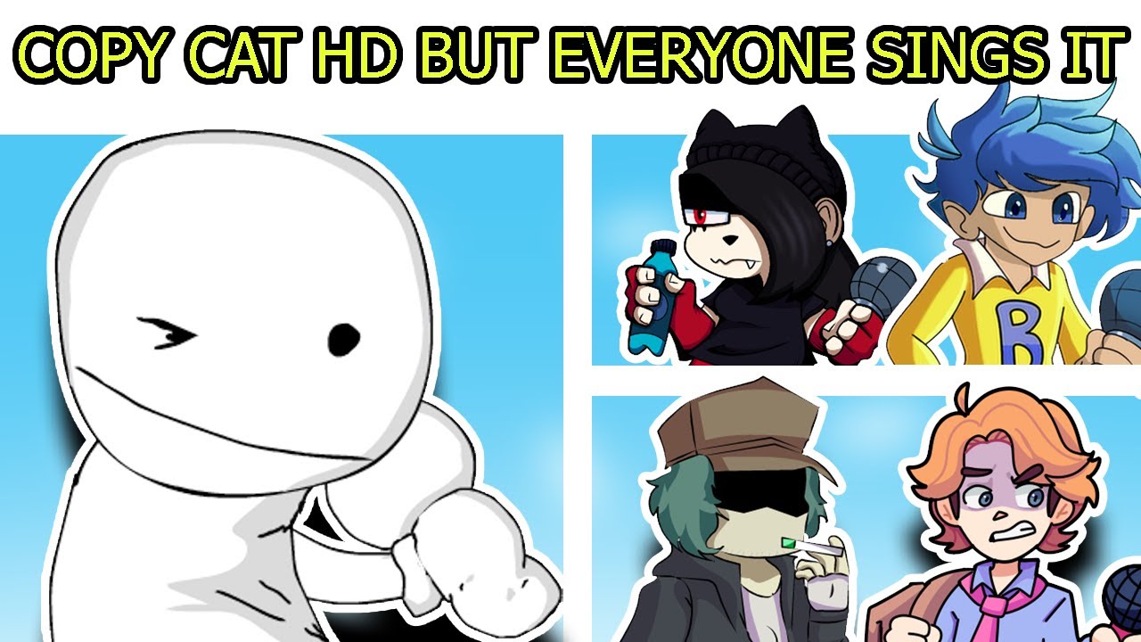 Friday Night Funkin' | HD Copy Cat but Everyone Sings It [FC] Coding by ...