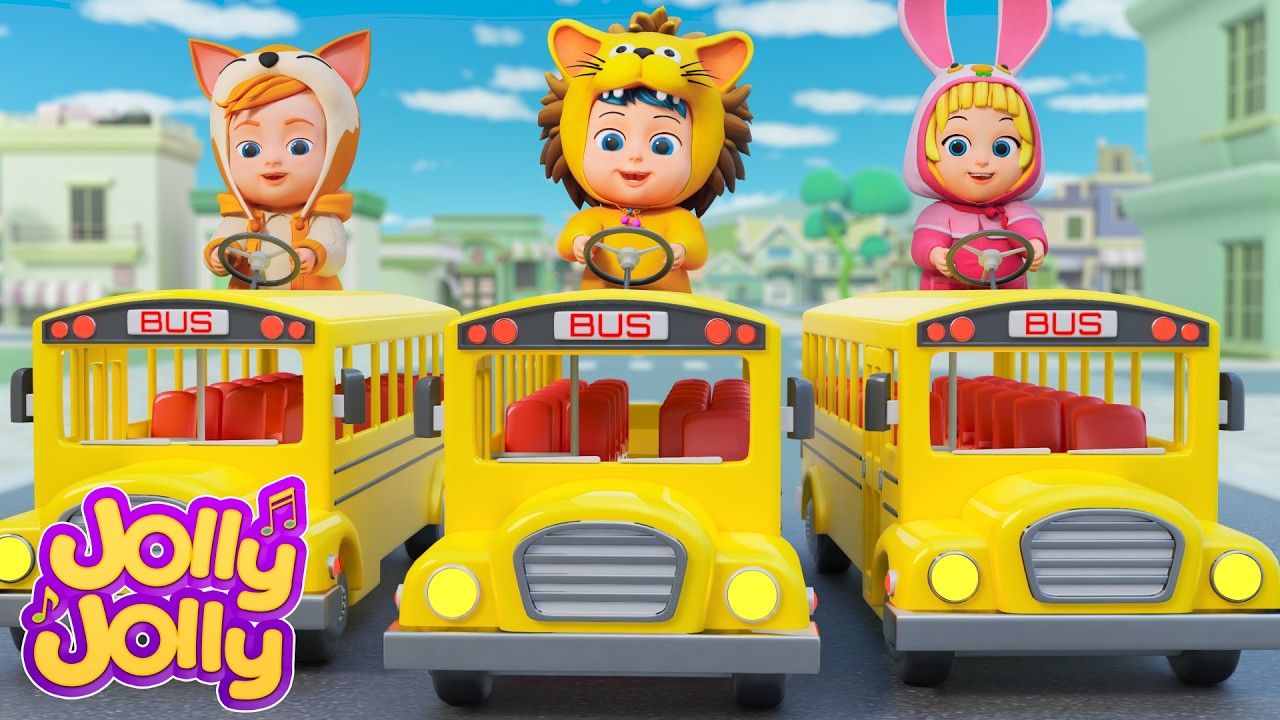 🚌Wheels on the bus - Playtime together + MORE | Jolly Jolly - Learn and ...