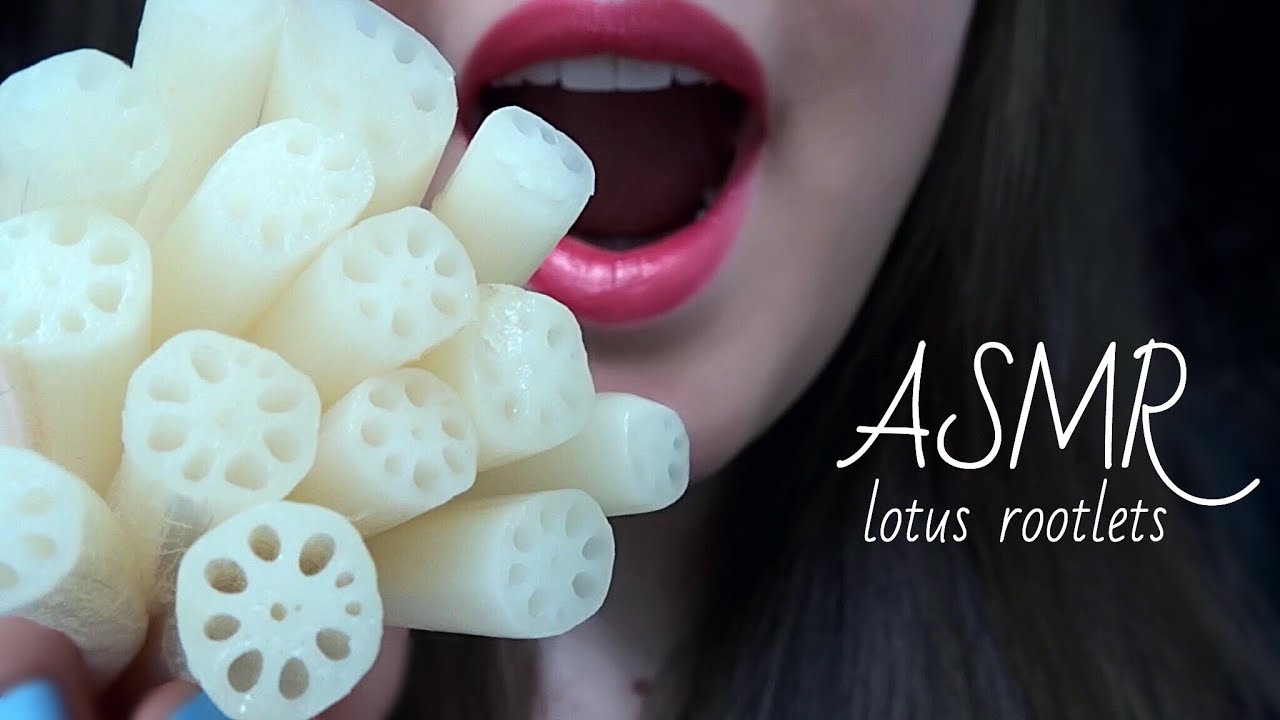 ASMR Spicy LOTUS ROOTLETS 🌶 Extremely Crunchy Eating Sounds - YouTube