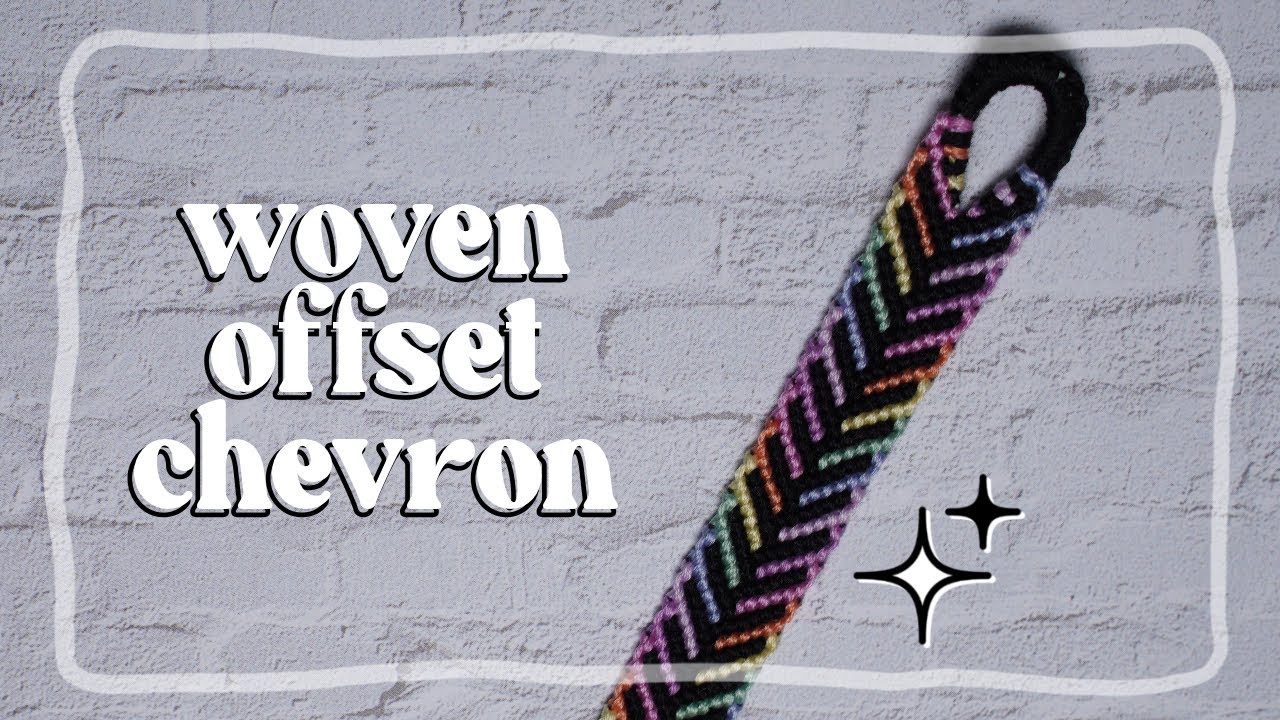 Woven Offset Chevron Friendship Bracelet Tutorial [CC] - YouTube