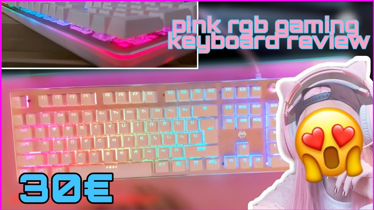 Best cheap Pink gaming RGB keyboard | unboxing and review - YouTube