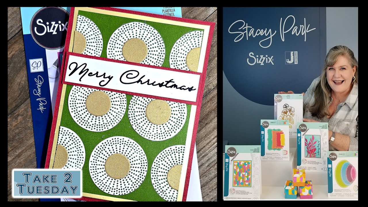 Take 2 Tuesday Class 20. Shine Birght with this New Stacey Park Sizzix Stencil launching July ...
