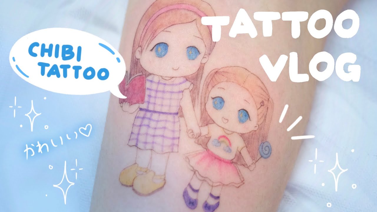 TATTOO VLOG - Tattoo Timelapse Chibi Portrait Tattoo - YouTube