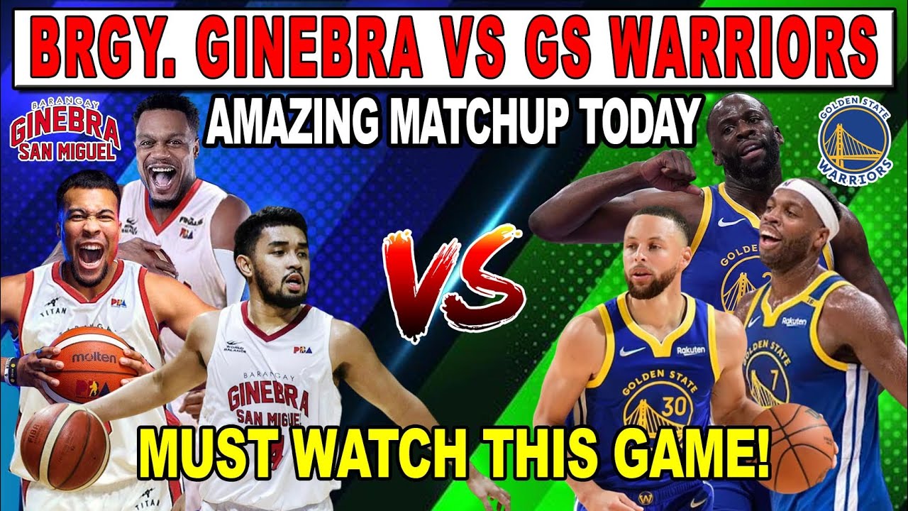 BRGY. GINEBRA vs GS WARRIORS! Thrilling Intense Game! Exhibition Game ...