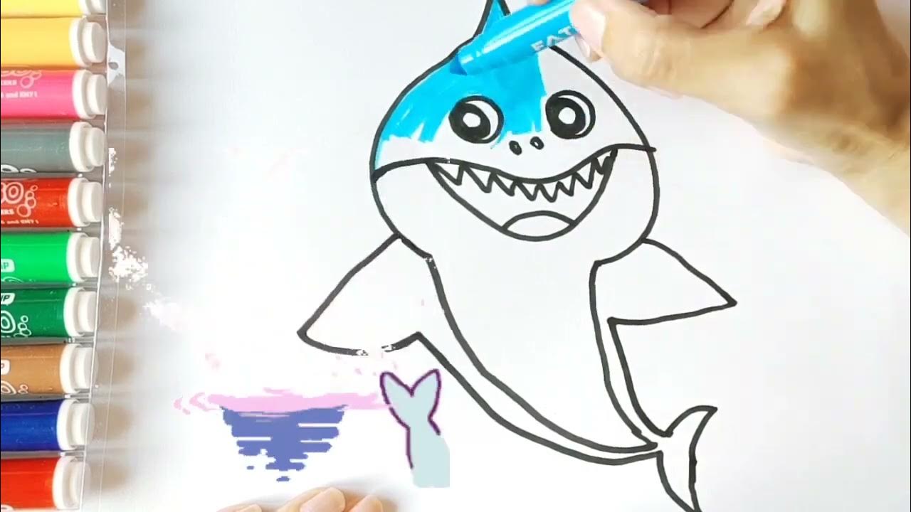 Bolalar uchun akula rasm chizish | Drawing For Kids Baby Shark - YouTube