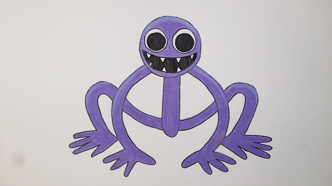 Menggambar Rainbow Friends Purple Bagus - YouTube