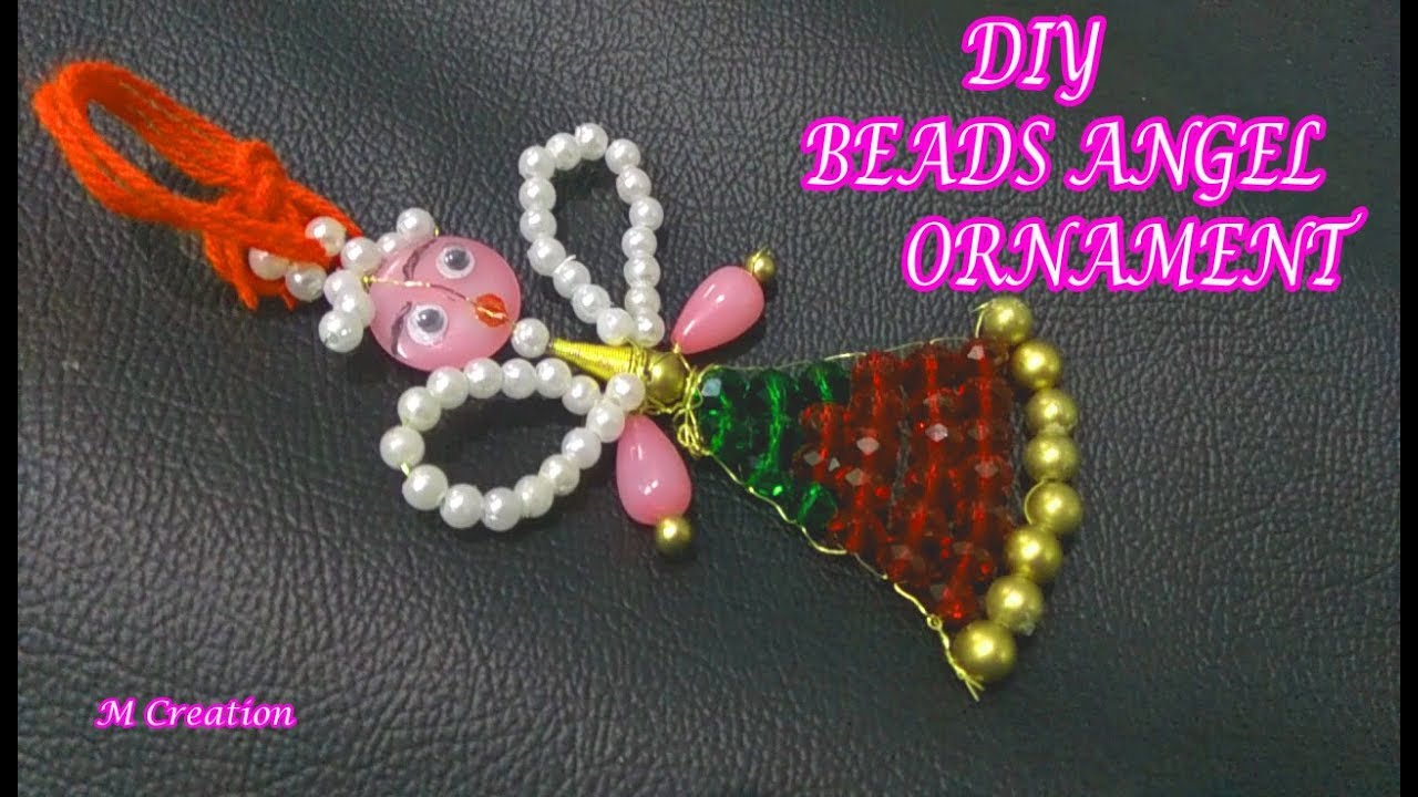 DIY beads angel ornaments/how to make angel ornaments - YouTube