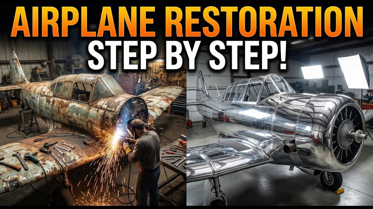 Old Plane → Shiny Masterpiece! Airoplane Restore Video - YouTube