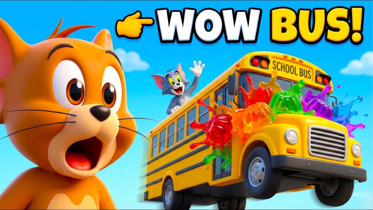 Wheels on the Bus with Tom & Jerry | Fun Kids Songs | Kidzo Baby | Top ...