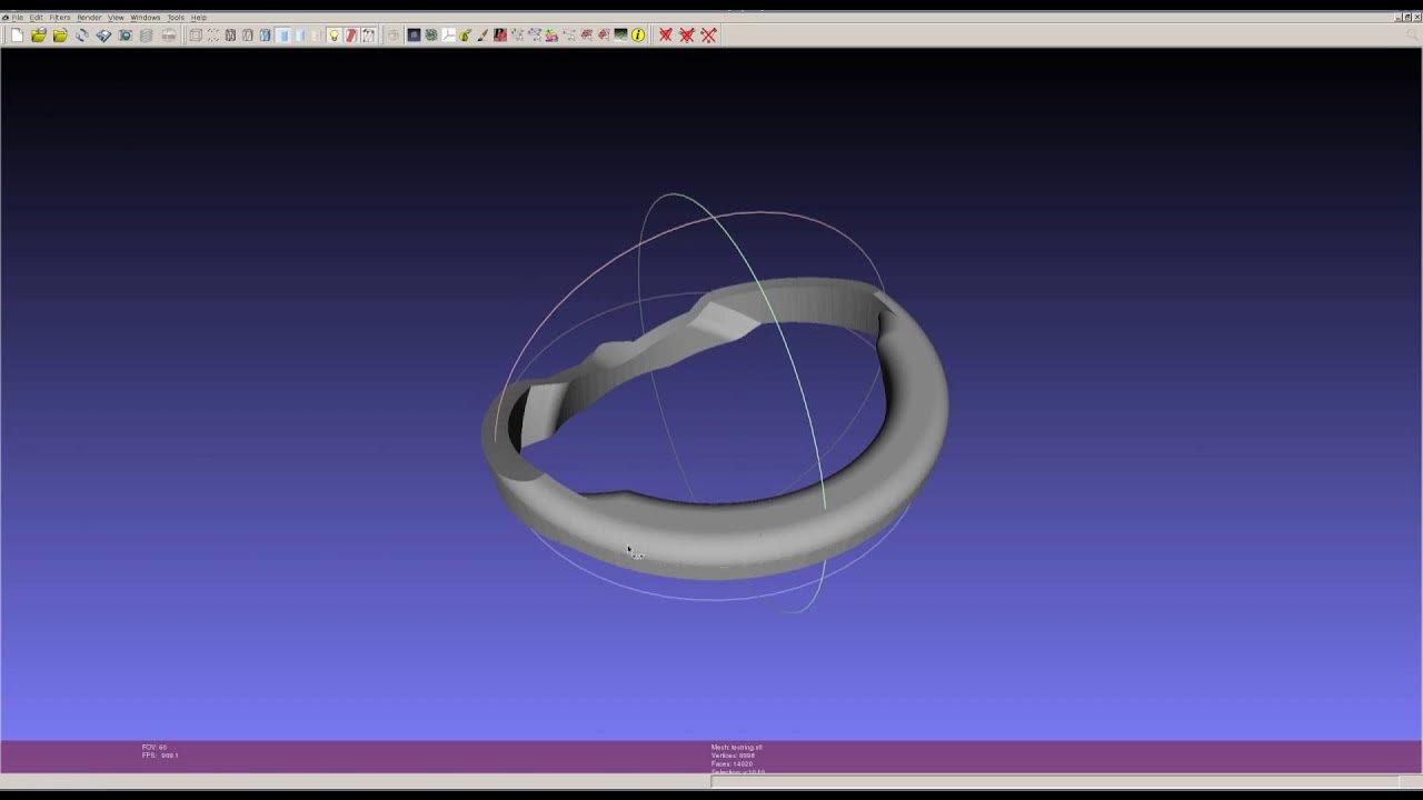 Using Meshlab to manually fix internal face issues - YouTube