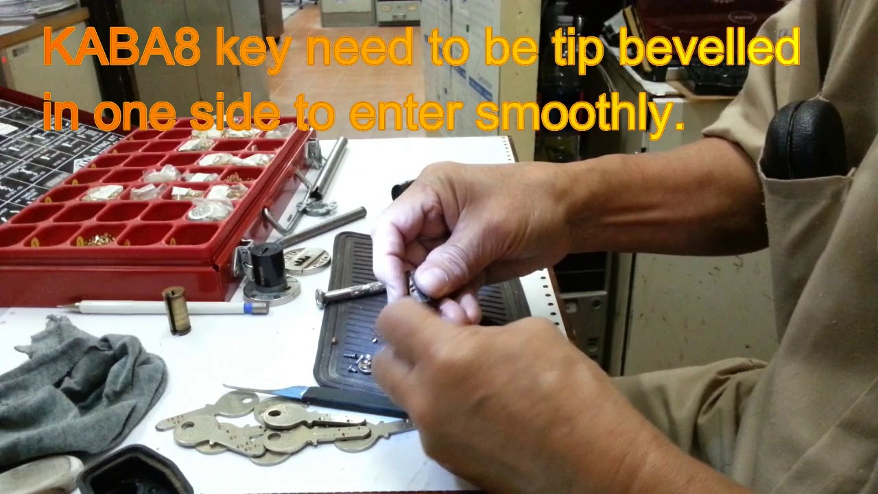 HOW TO MAKE KABA Cabinet lock to CISA tumbler pin adaptable - YouTube