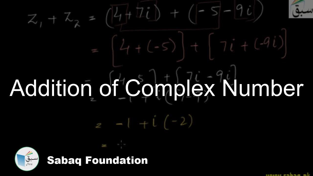 Addition Of Complex Number Math Lecture Sabaq pk YouTube addition-of-complex-number-math-lecture-sabaq-pk-youtube